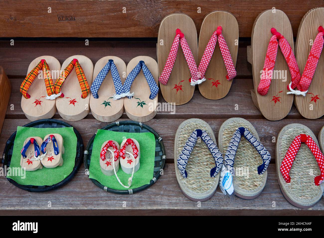 Traditional wooden geta Ikaho Japan Stock Photo - Alamy