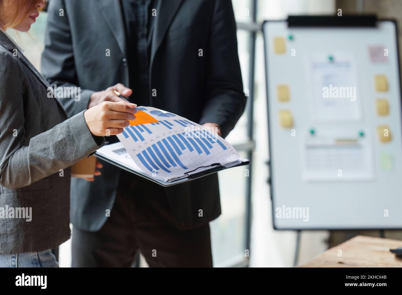 Group of Business people meeting for analysis data figures to plan ...