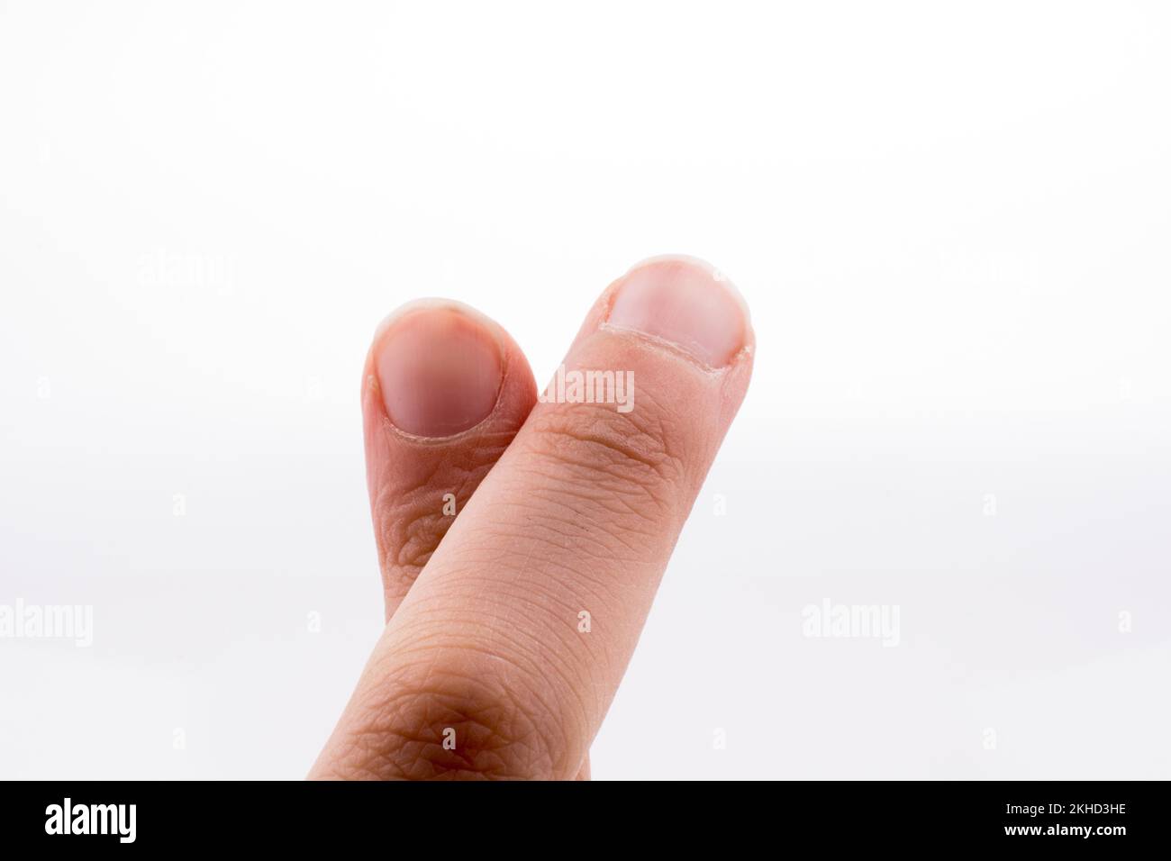 Hand open for a gesture isolated on white background Stock Photo - Alamy