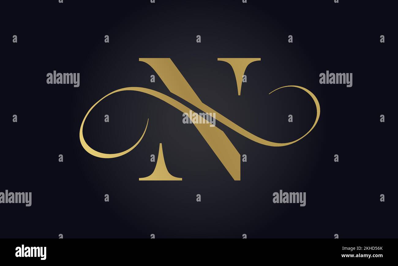 Letter n wedding logo Stock Vector Images - Alamy