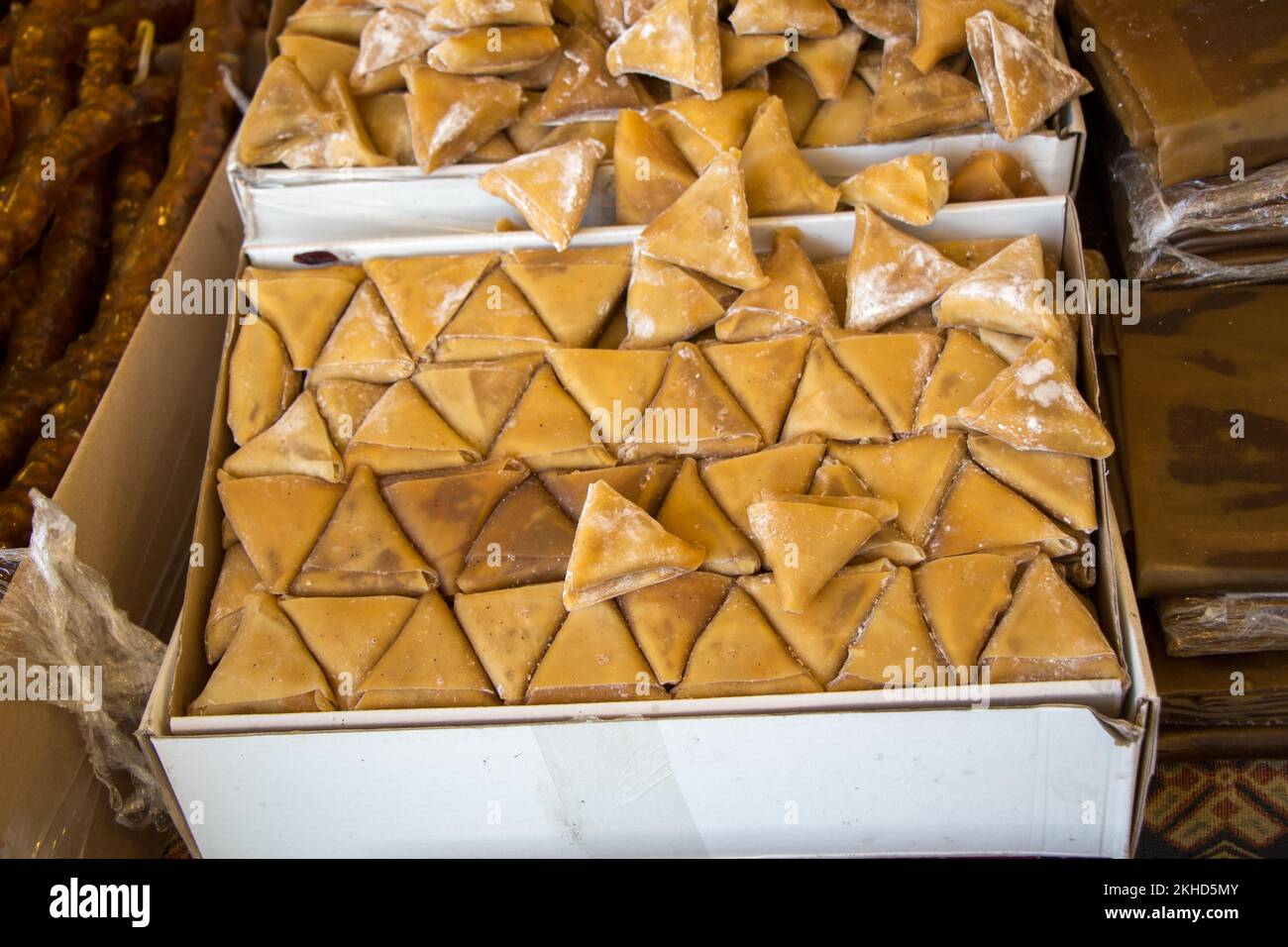Turkish style fruit dried pulp as snack food Stock Photo - Alamy