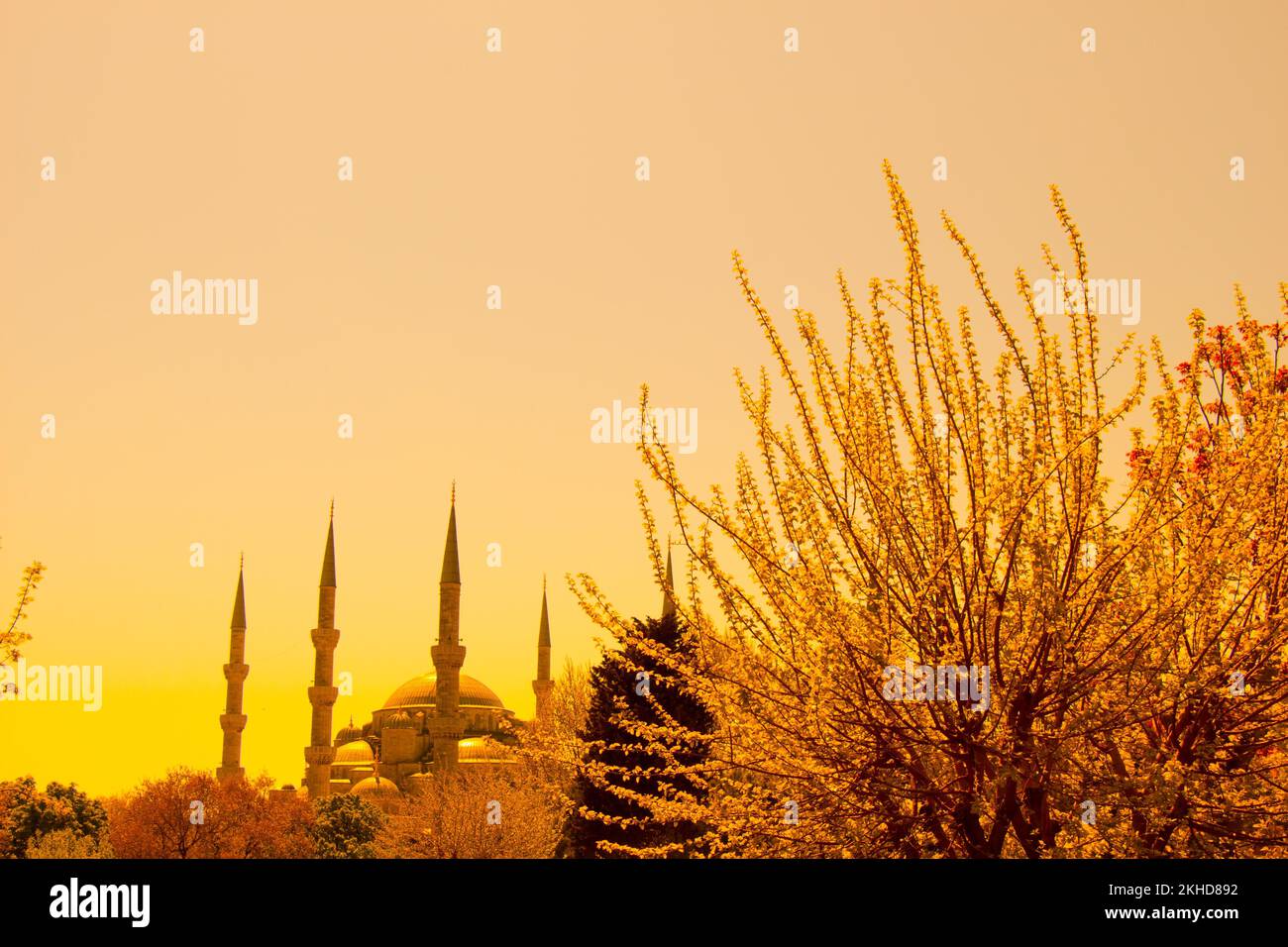 Minaret of an Ottoman style mosque Mosques in view Stock Photo - Alamy