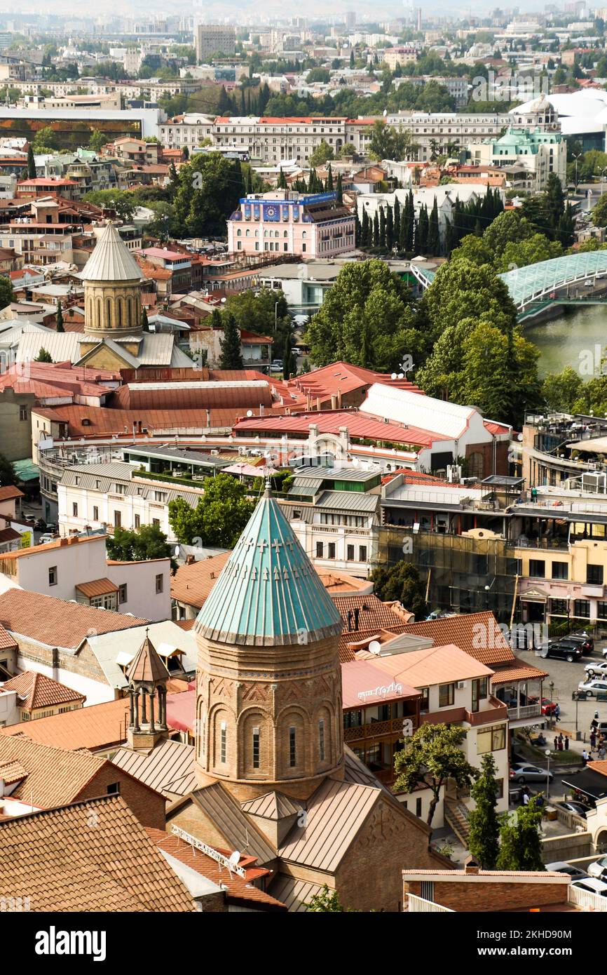 Beautiful panoramic view of Tbilisi in Georgia Stock Photo - Alamy