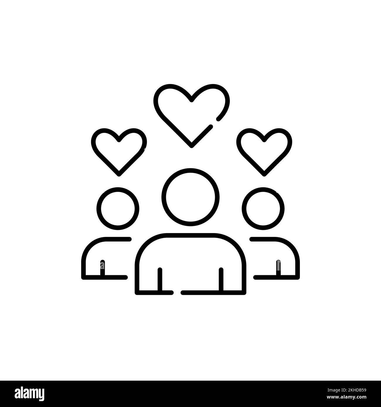 Users giving like reactions. Pixel perfect, editable stroke icon Stock ... Users giving like reactions. Pixel perfect, editable stroke icon Stock ...