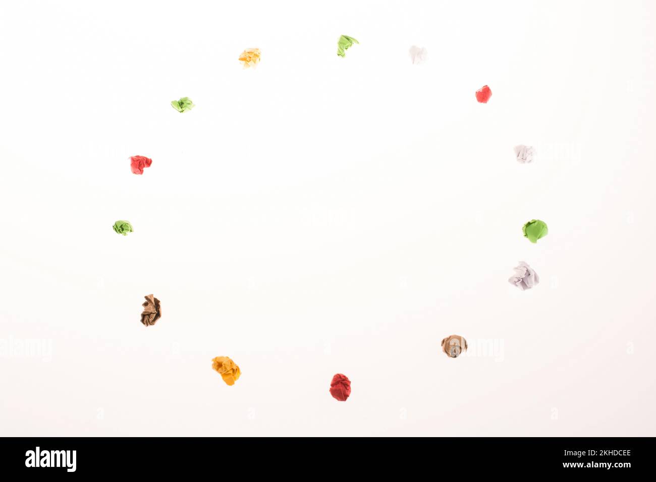 Colorful crumpled paper form a circle shape Stock Photo - Alamy