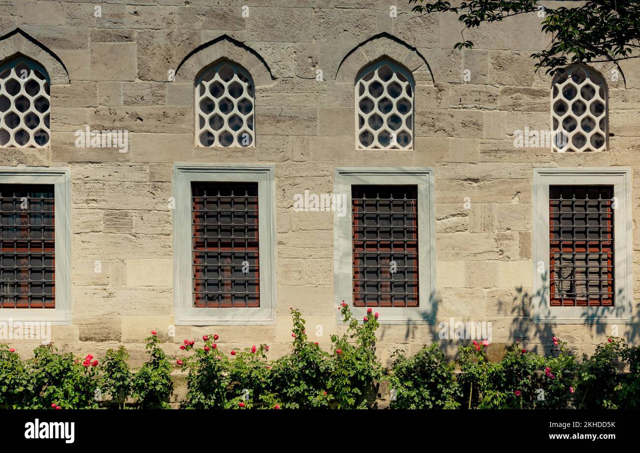 Old window Architecture from the Ottoman times In Istanbul Stock Photo ...