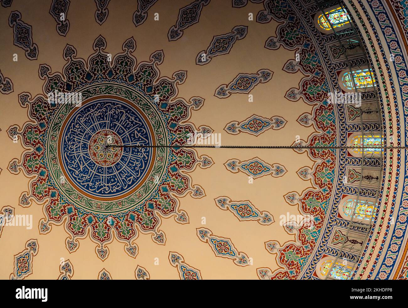 Inner view of dome in Ottoman architecture in, Istanbul, Turkey, Asia ...