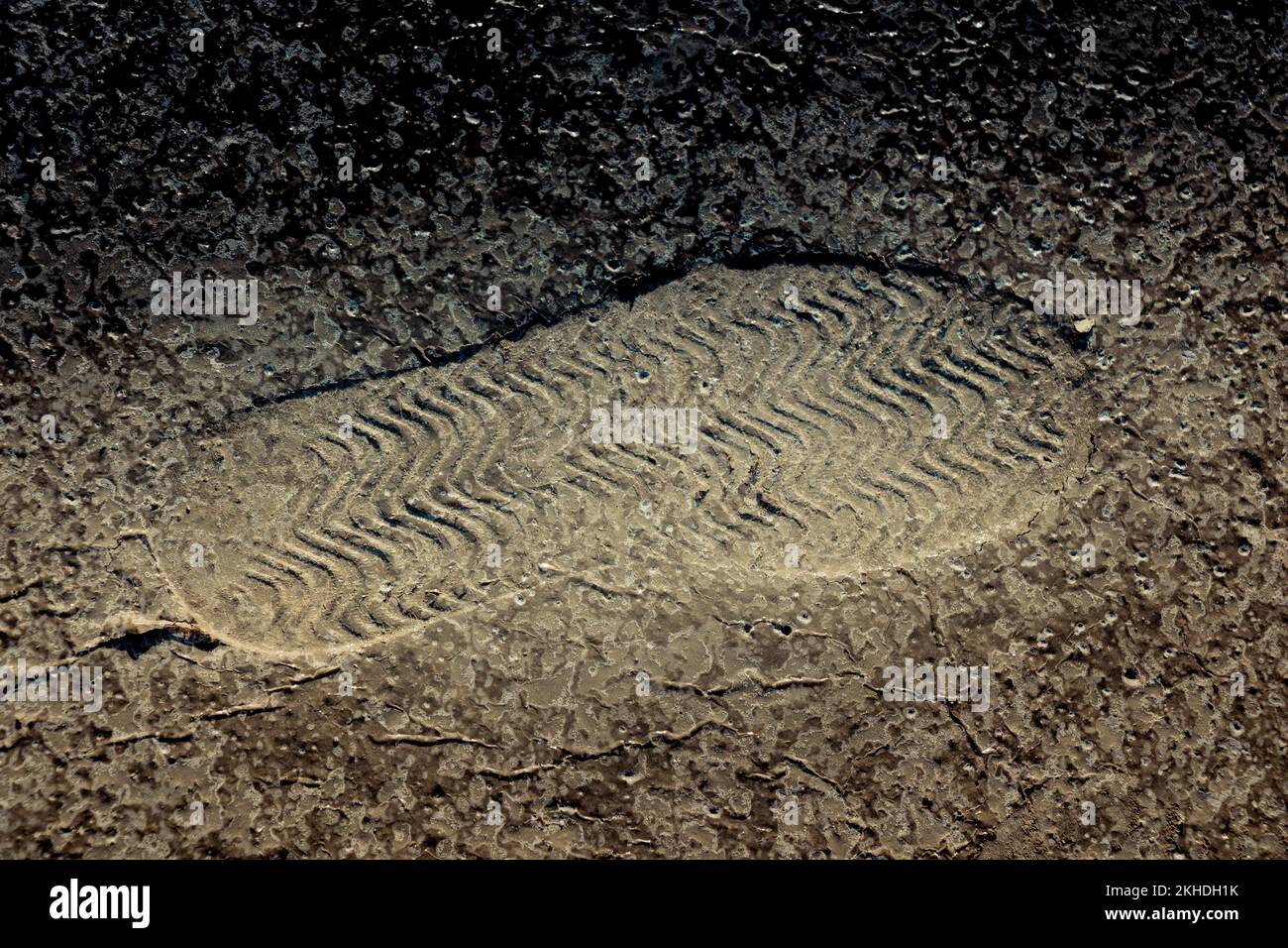 Footstep pattern seen on a concrete background Stock Photo - Alamy