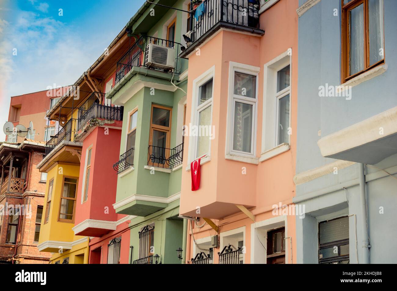 Old window Architecture seen in Istanbul Stock Photo - Alamy