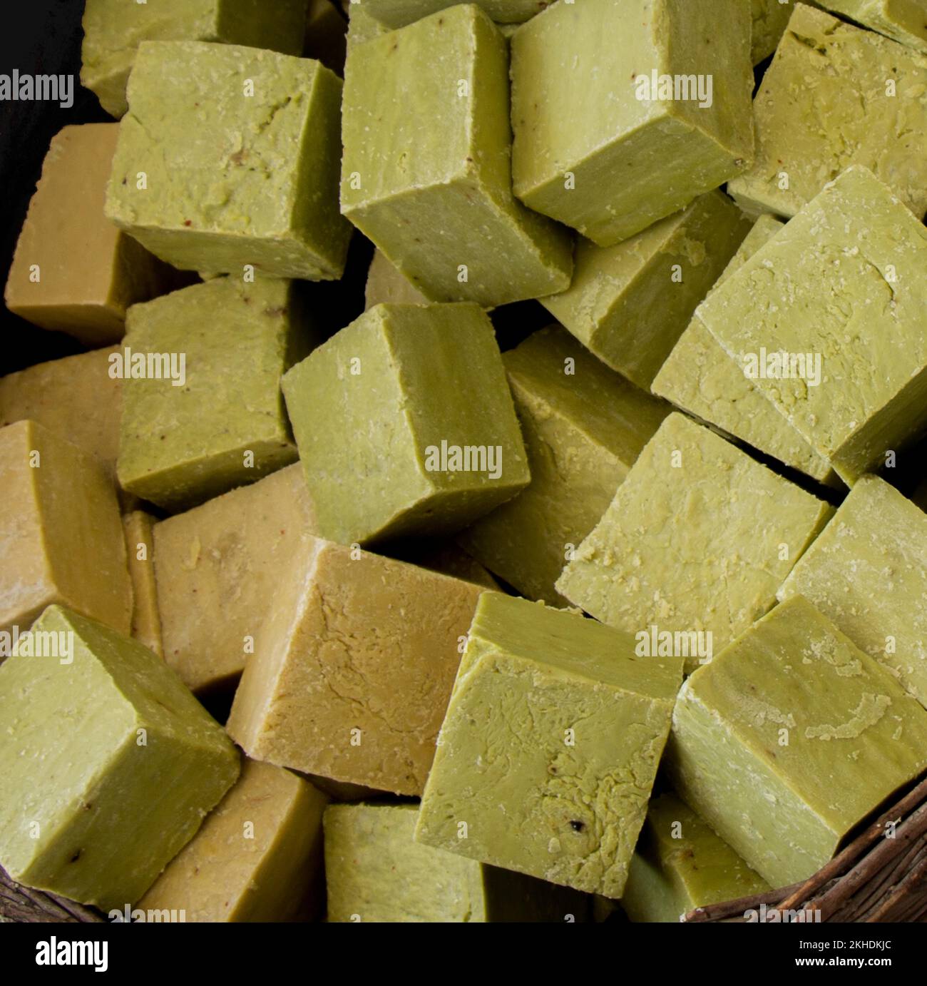 Collection of bars of fragrant hand made organic soap Stock Photo - Alamy