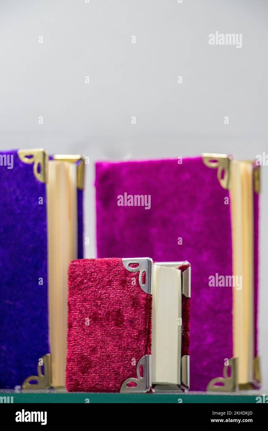 Set of color note books in the view Stock Photo - Alamy