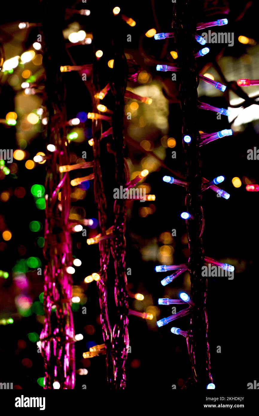 Christmas lights and party lights of a certain type Stock Photo - Alamy
