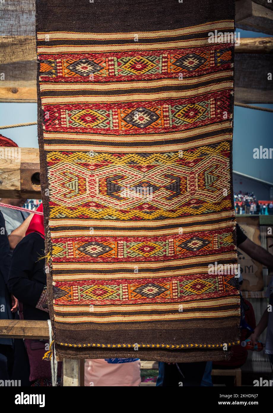 Old hand made carpet and rugs of traditional types Stock Photo - Alamy
