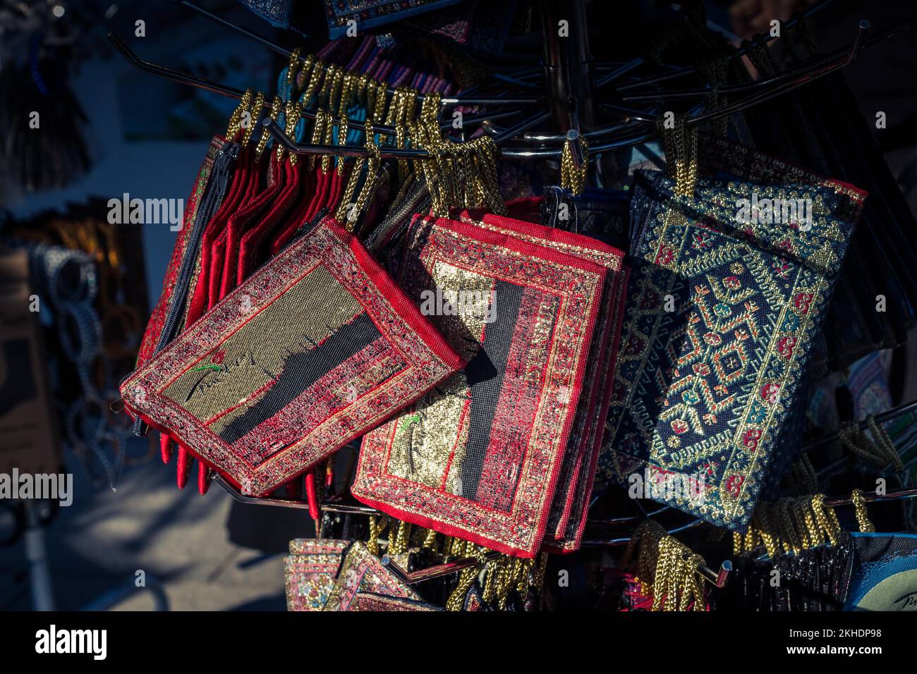 Traditional style handmade woven bags of fabric Stock Photo - Alamy