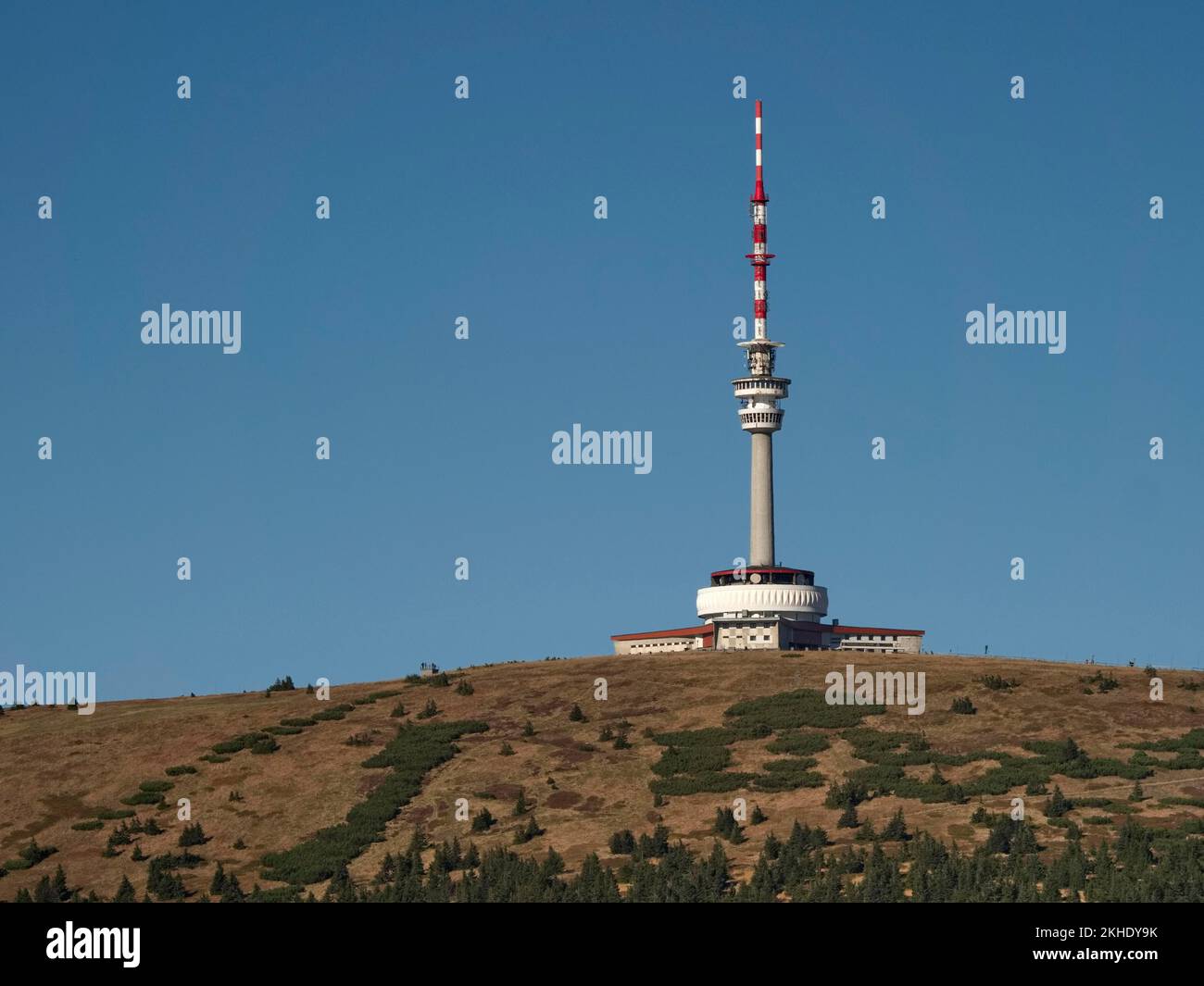 TV Tower on Meadow Hill in the Altvater Mountains, Praded, in the ...