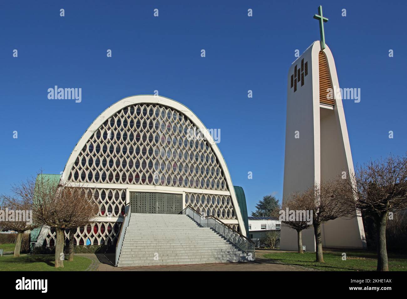 Modern Protestant Church of the Holy Spirit, in Wiesbaden, Hesse ...