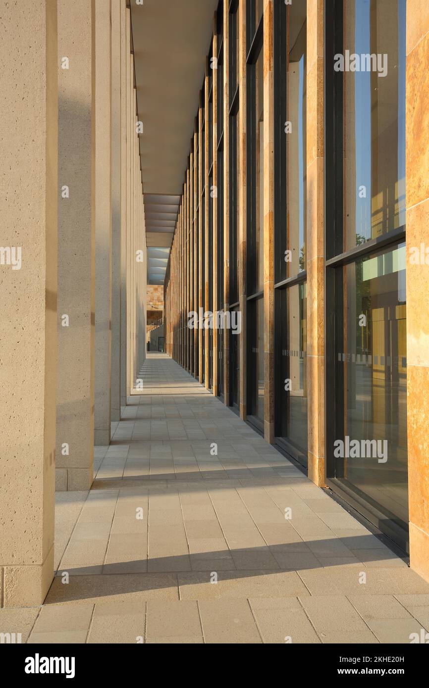 Colonnade at the RheinMain CongressCenter, built in 2018, in Wiesbaden ...