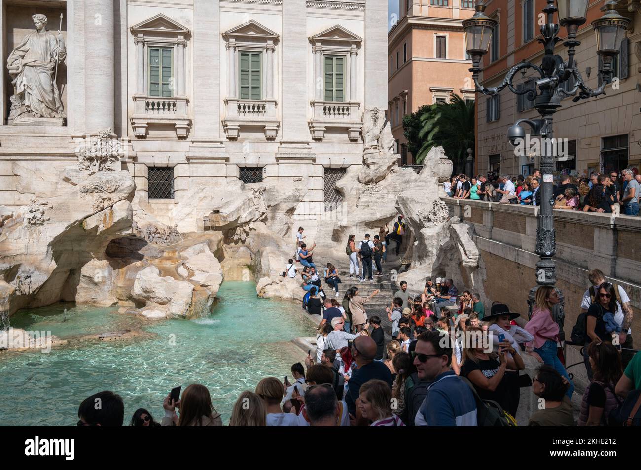 Rome, Italy - October 22, 2022: The Trevi Fountain is an 18th century ...