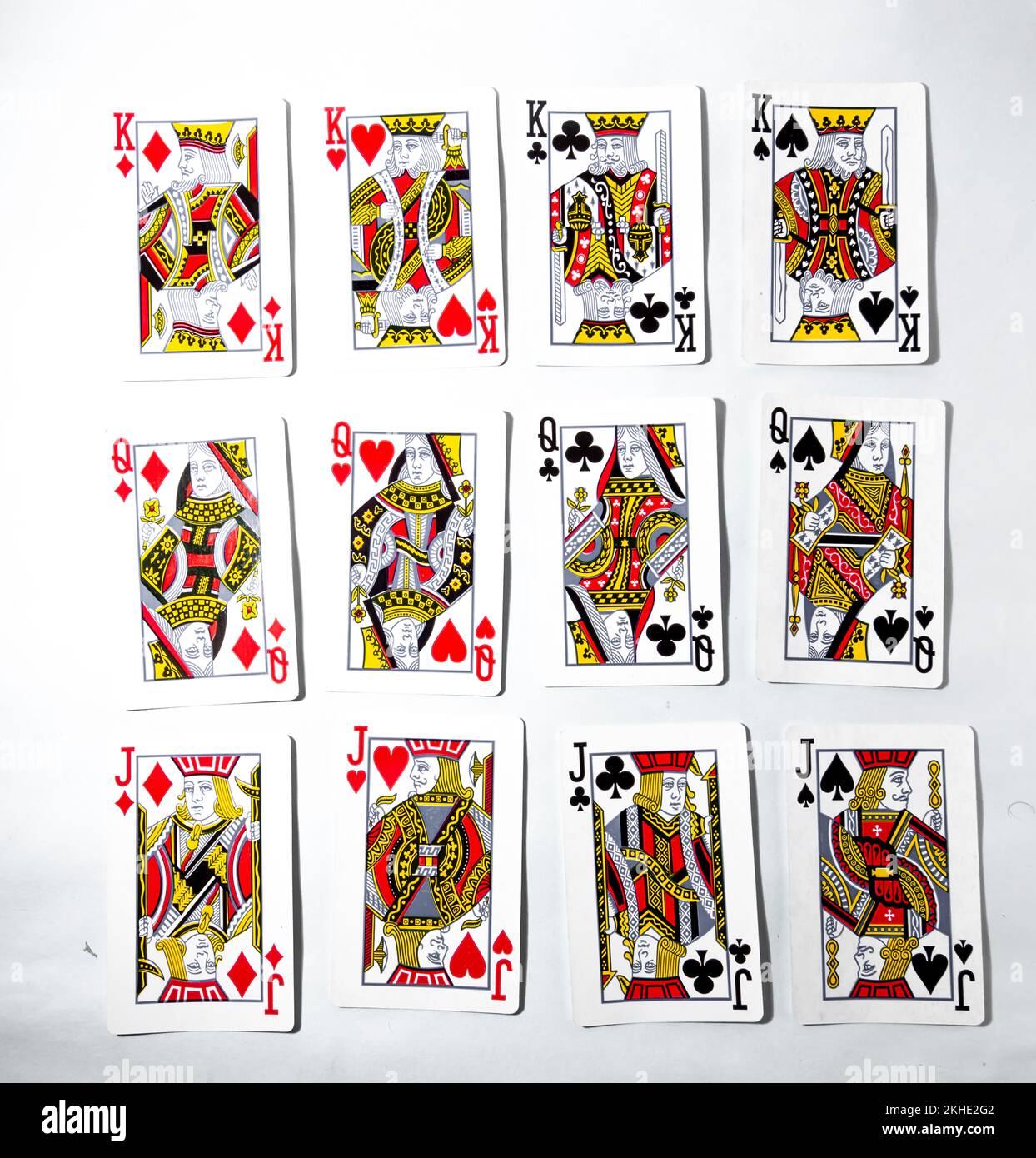 Poker deck with white background,several playing cards with white ...
