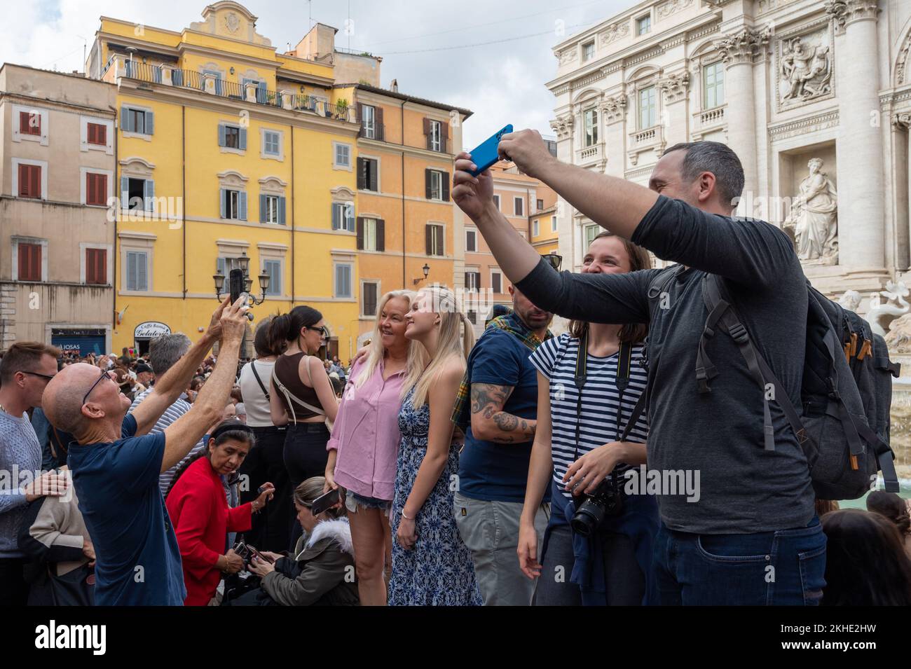 Rome, Italy - October 22, 2022: The Trevi Fountain is an 18th century ...