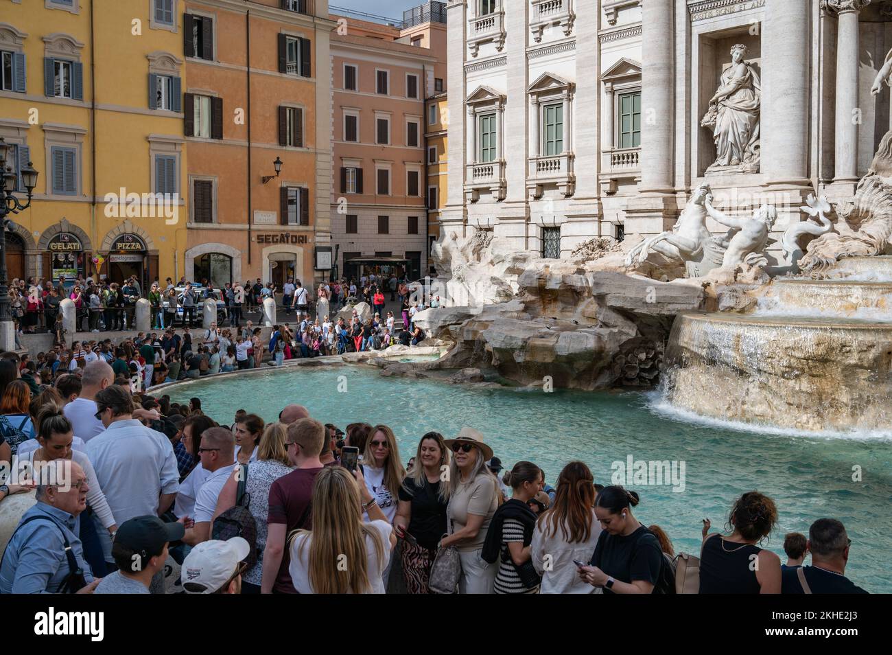 Rome, Italy - October 22, 2022: The Trevi Fountain is an 18th century ...