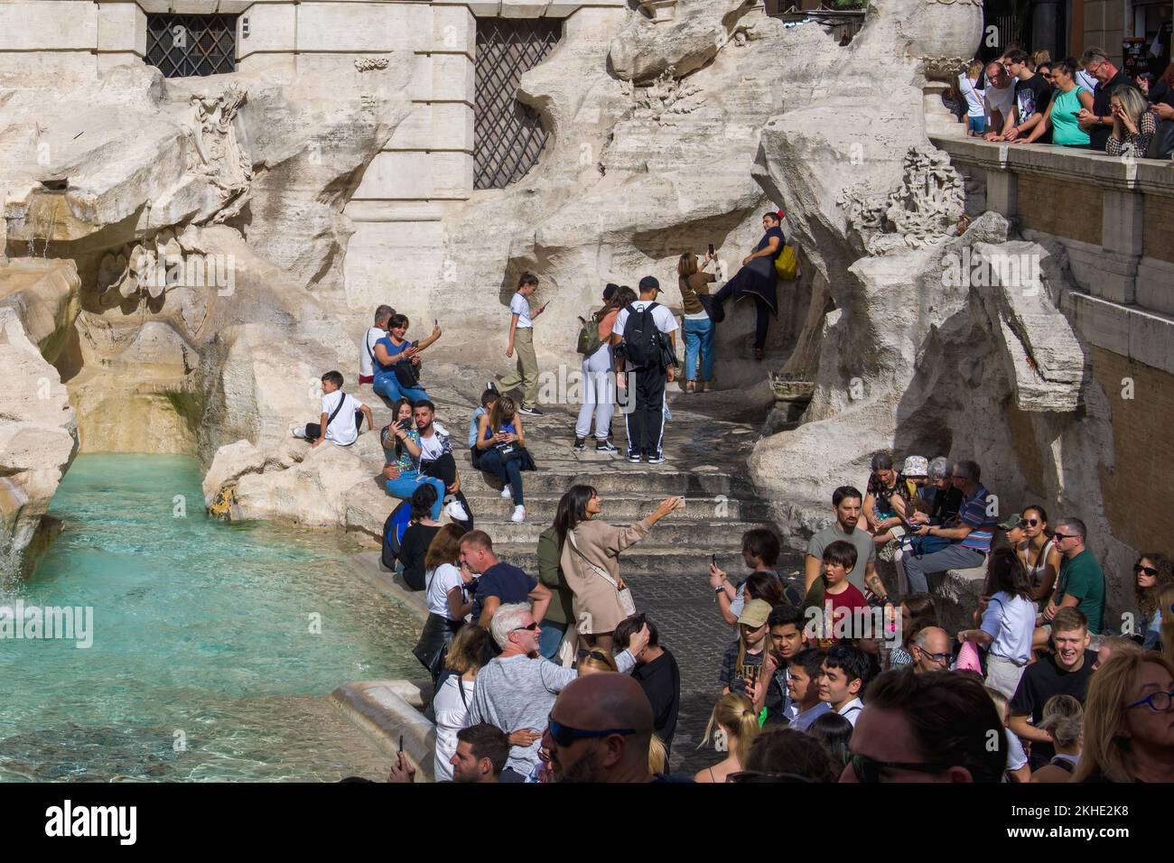 Rome, Italy - October 22, 2022: The Trevi Fountain is an 18th century ...