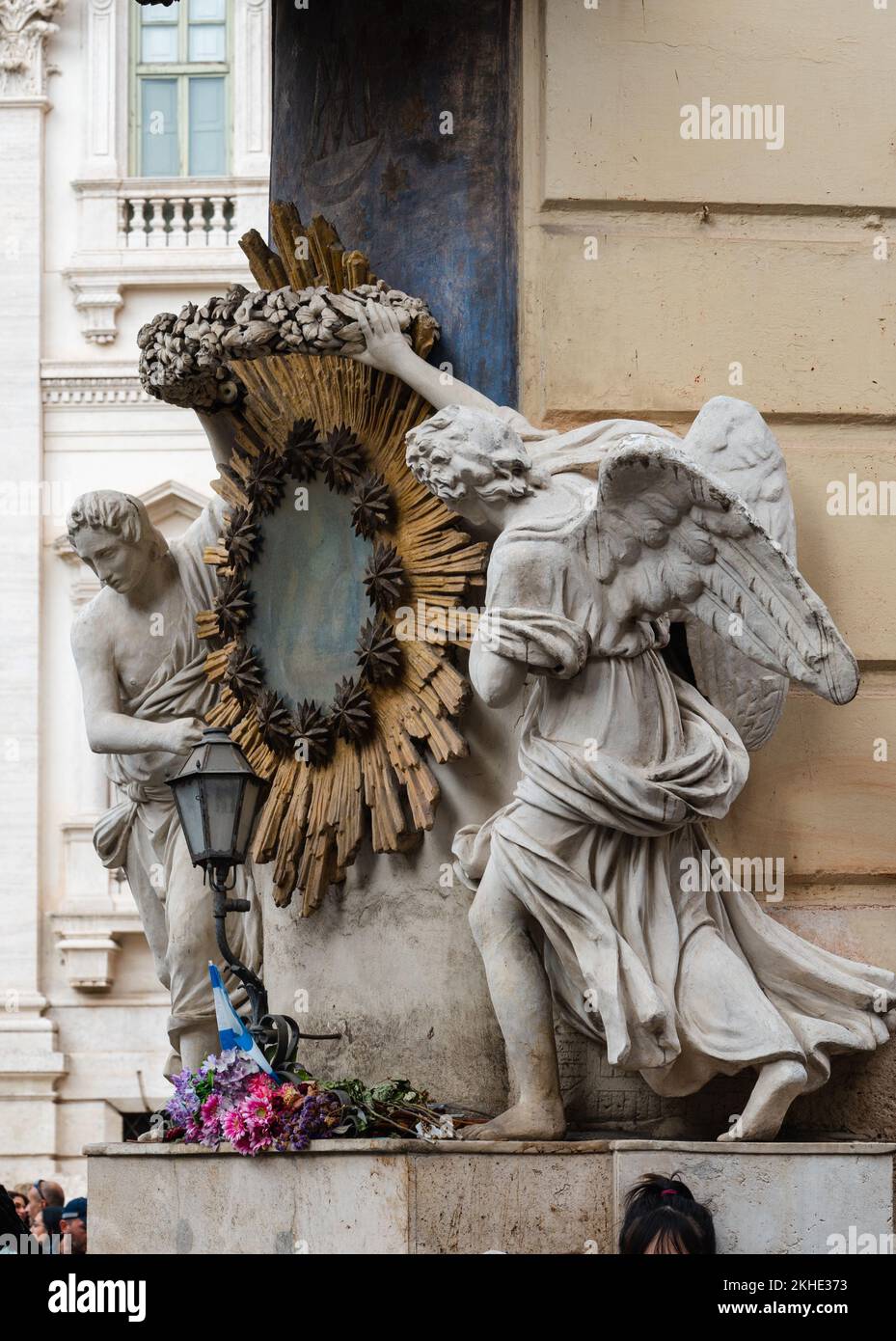 Rome, Italy - October 22, 2022: The Trevi Fountain is an 18th century ...
