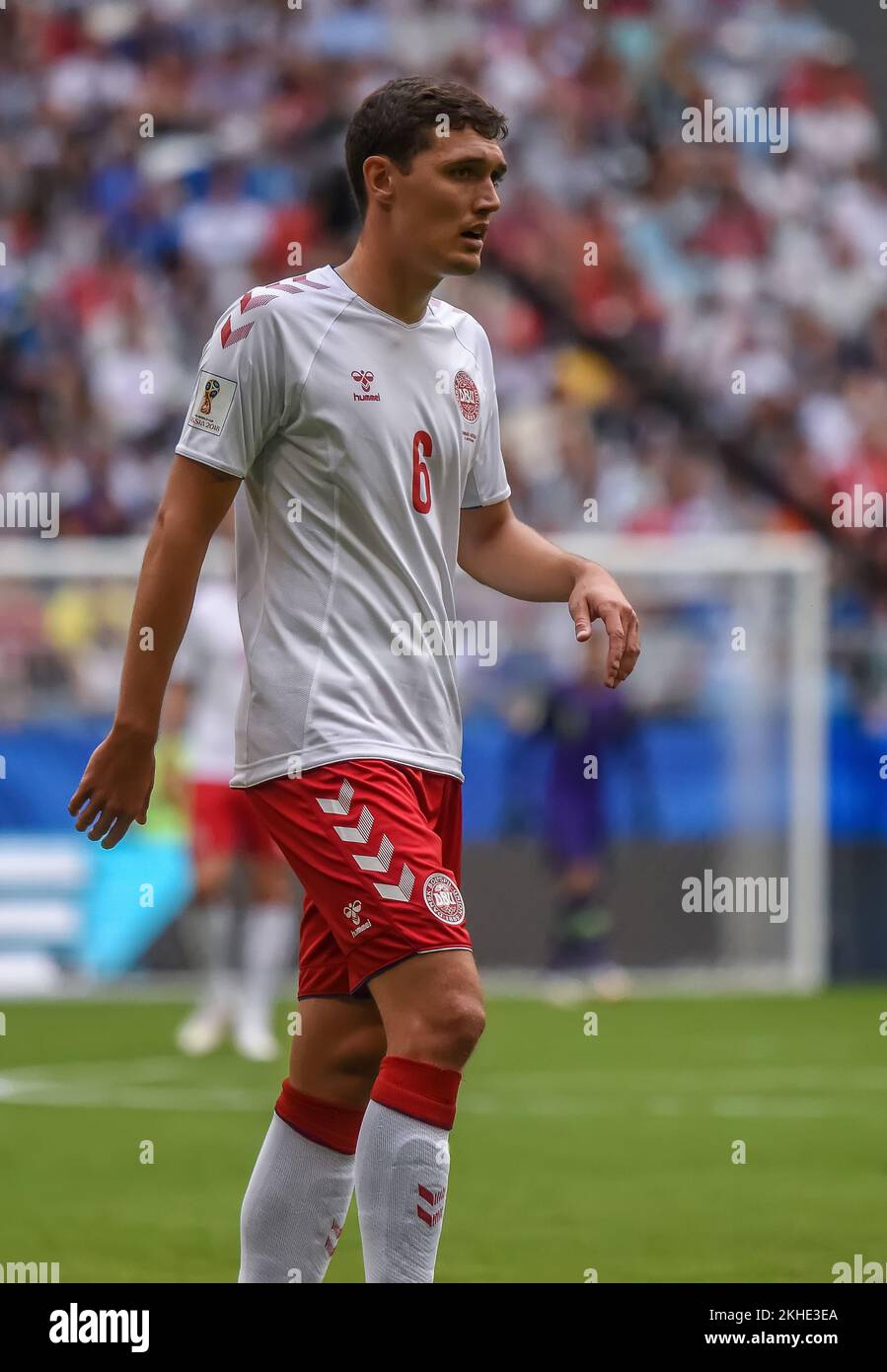 Samara, Russia – June 21, 2018. Denmark national football team centre ...