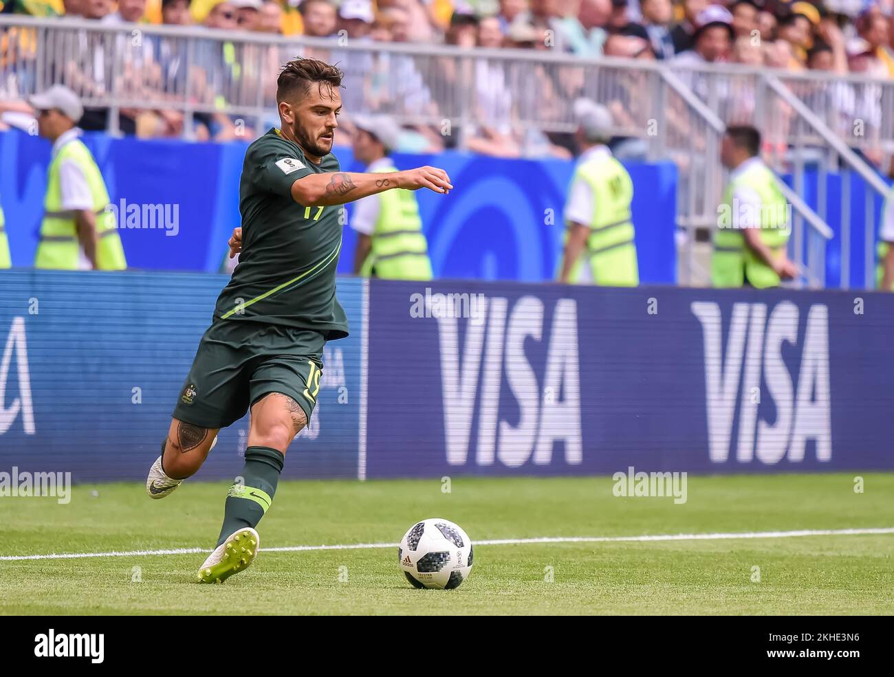 Samara, Russia – June 21, 2018. Australia right-back Joshua Risdon ...