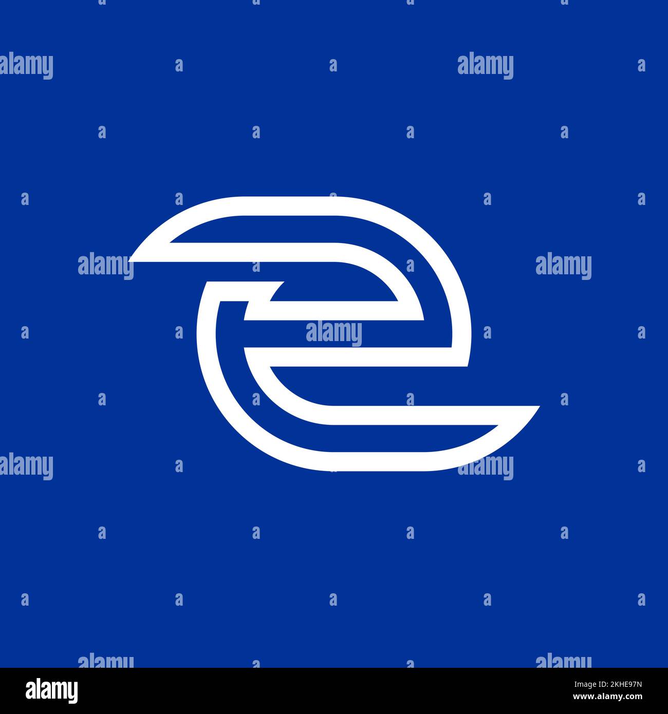 Simple and unique letter or word E lowcase font on line out or art ...