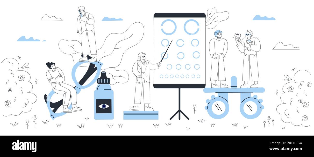 Linear doodle optician hi-res stock photography and images - Alamy