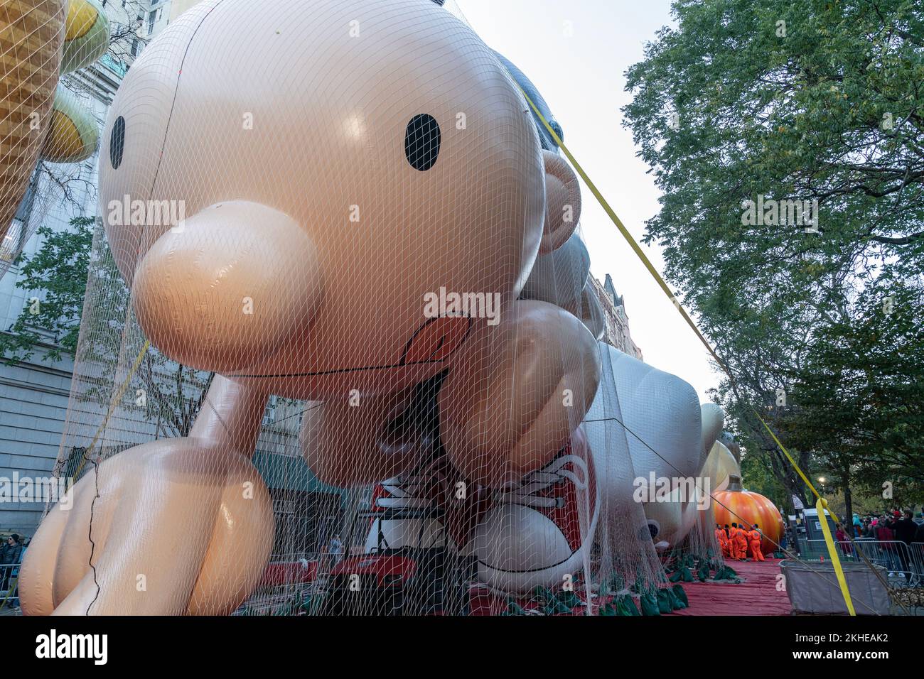 The Diary of a Wimpy Kid balloon inflated for 96th Macy's Thanksgiving ...