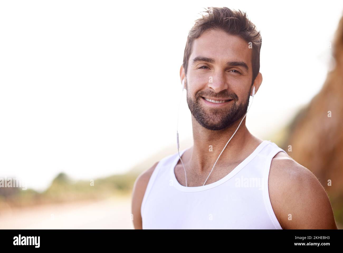 Great day to be outdoors while being active. a handsome young man ...