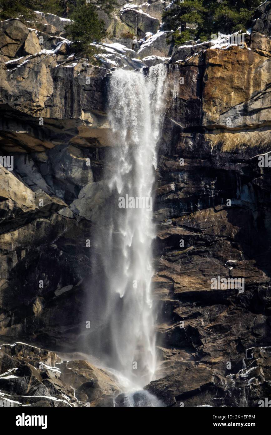 Sentinel Waterfall Landscape with a granite rocky cliff Stock Photo - Alamy