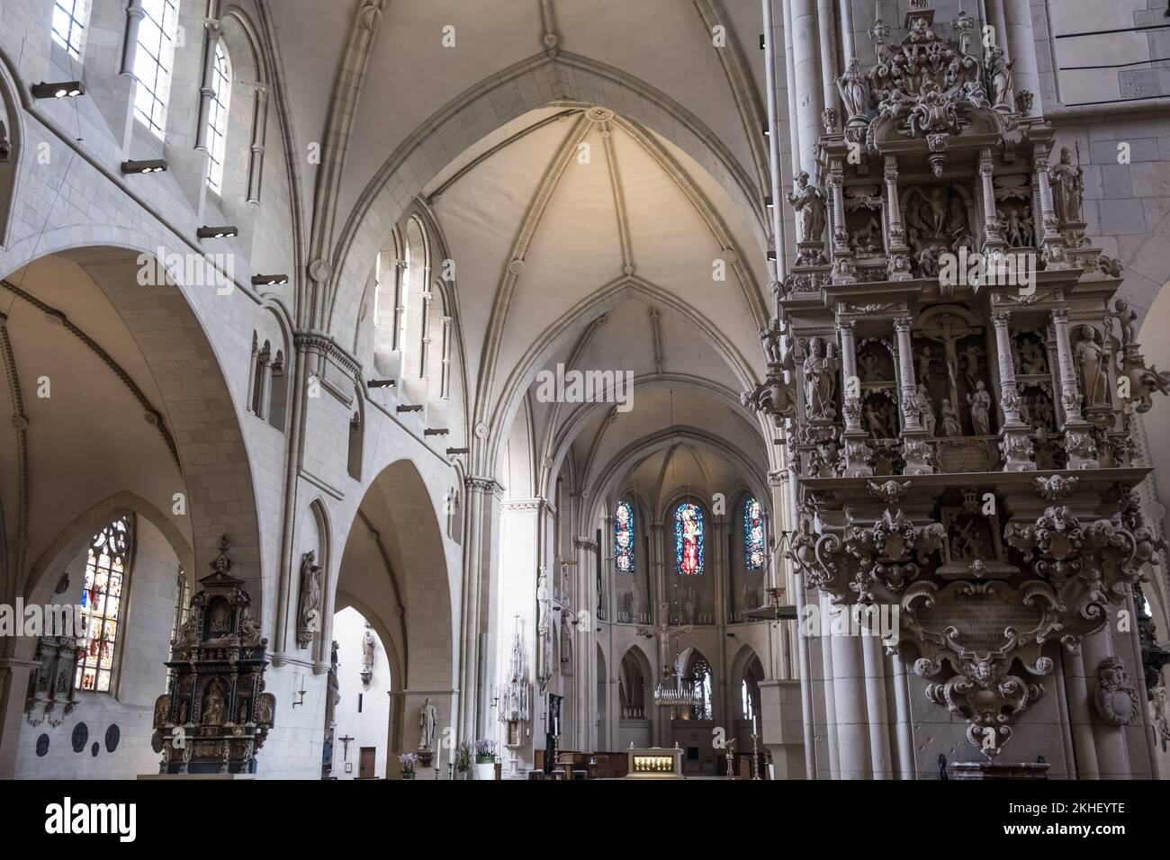 Architectural detail of the Munster Cathedral, one of the most ...
