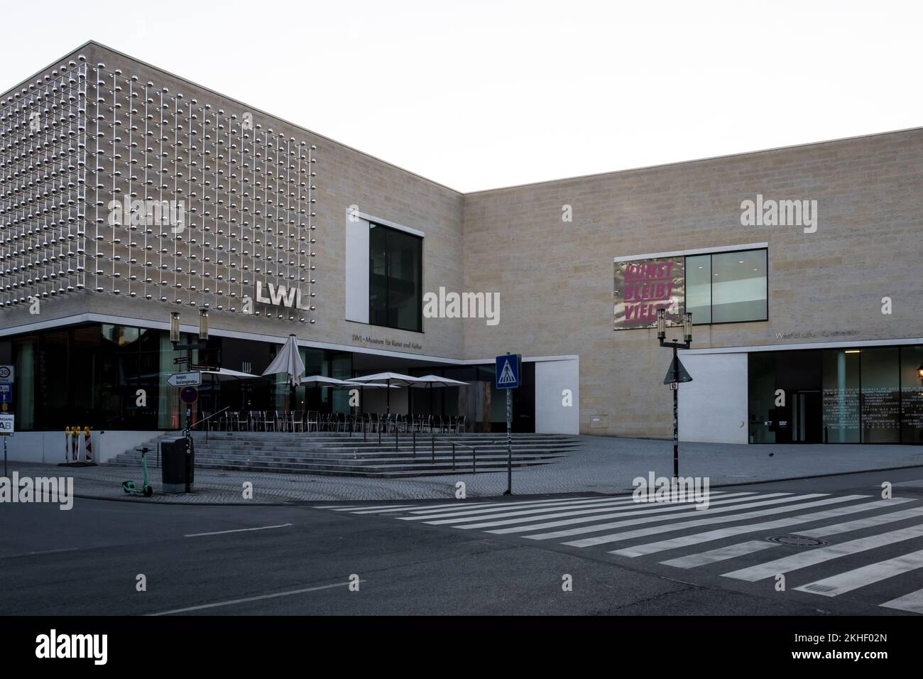Architectural detail of the LWL Westphalian State Museum of Art and ...