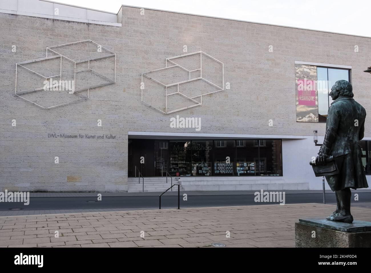 Architectural detail of the LWL Westphalian State Museum of Art and ...