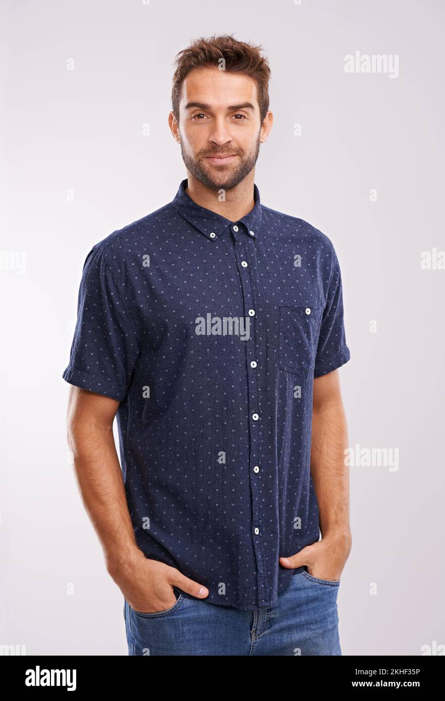 Portrait handsome young man standing hi-res stock photography and ...