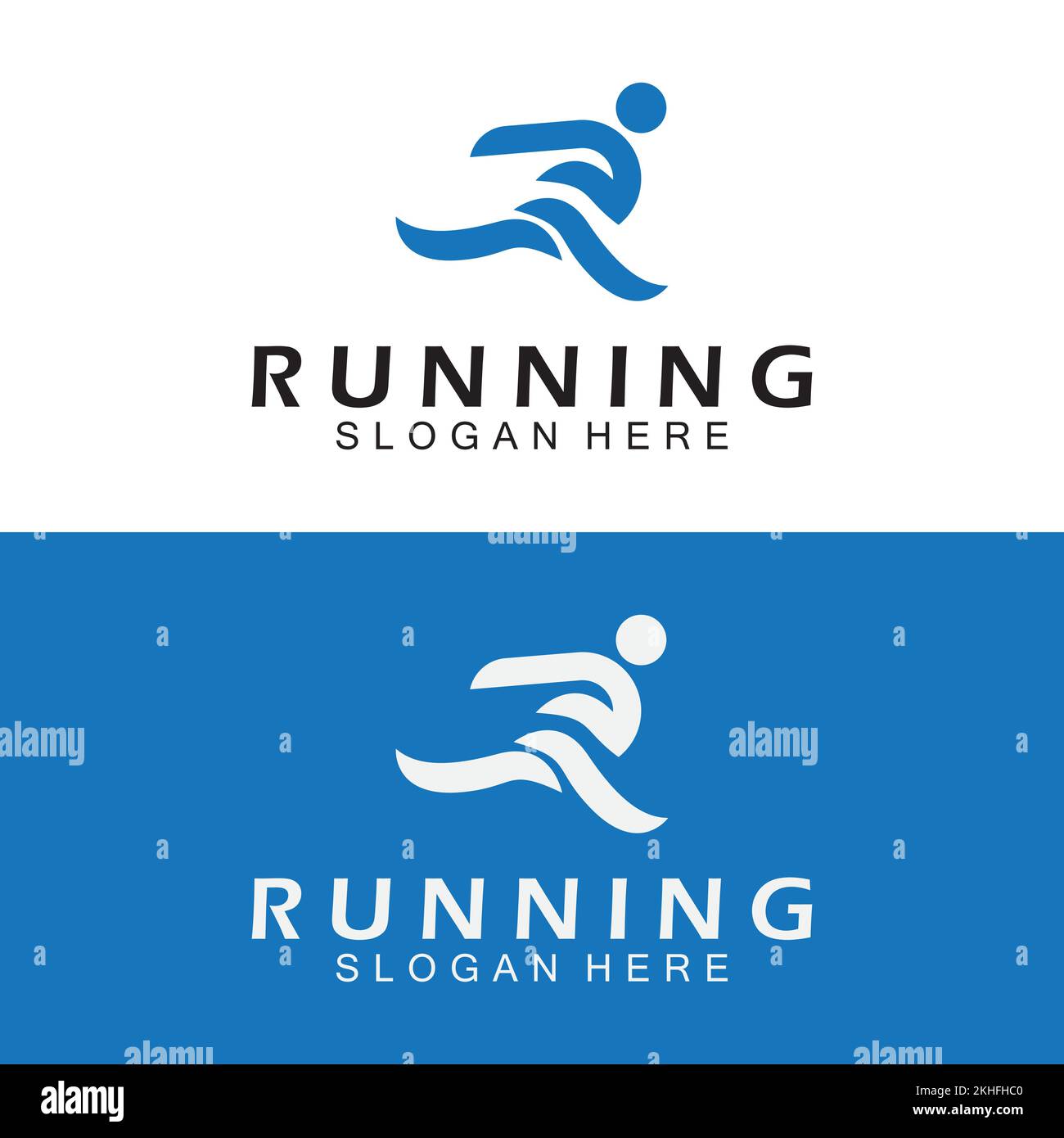 Letter R for running logo design combination letter R and people Stock ...