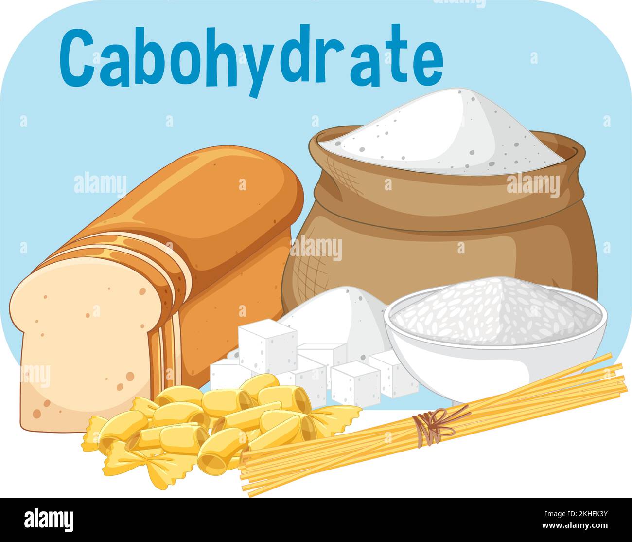 Group of Carbohydrate food illustration Stock Vector Image & Art - Alamy