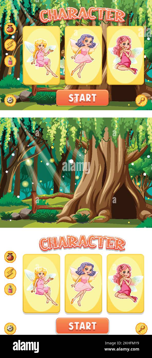 A game background template with elements illustration Stock Vector ...