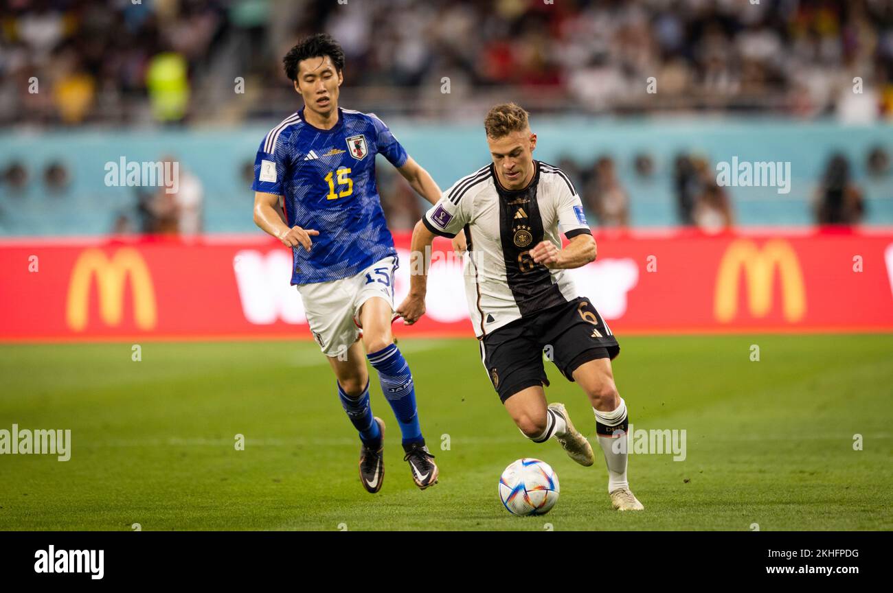 Doha, Qatar. 23rd Nov, 2022. Joshua Kimmich (Deutschland), Daichi ...