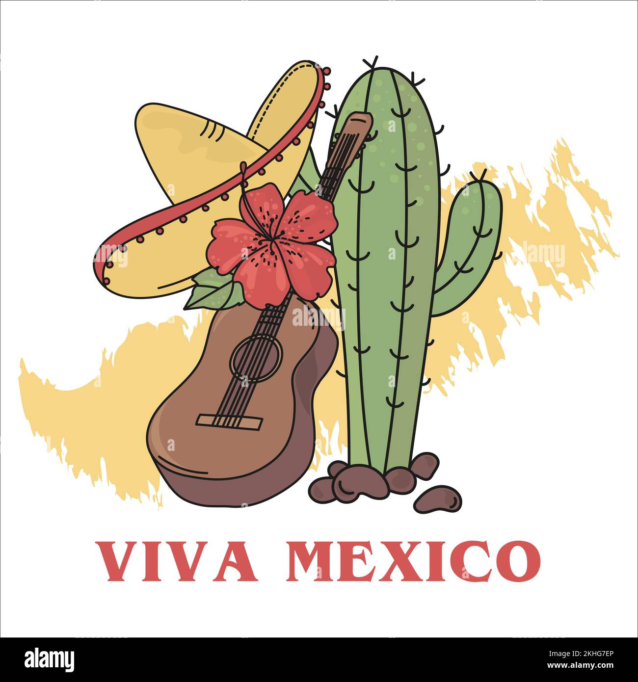 FREEDOM MEXICO Latin Holiday Travel Folk Traditional Ethnic Vector ...