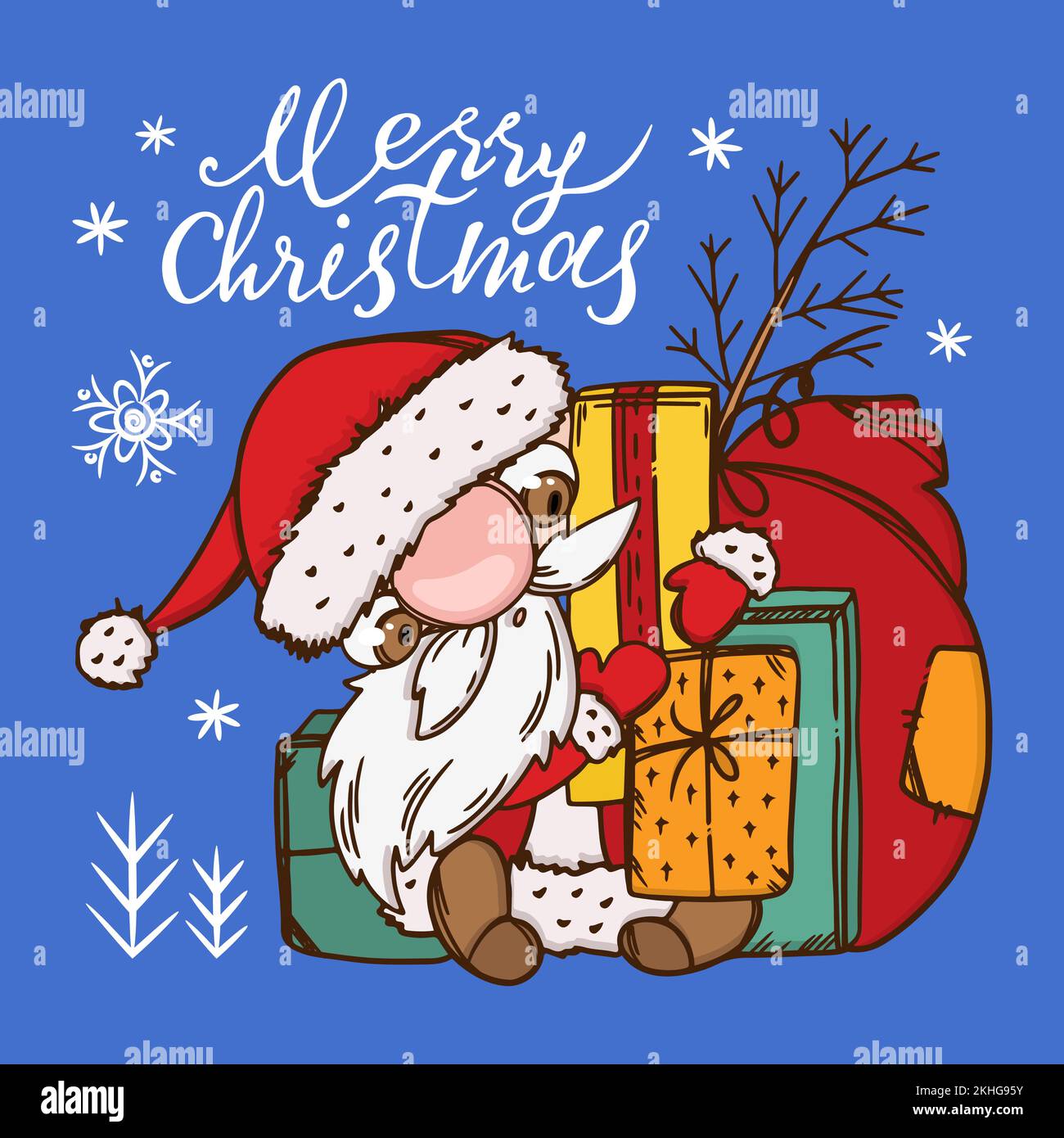 Crazy santa vector cartoon hi-res stock photography and images - Alamy
