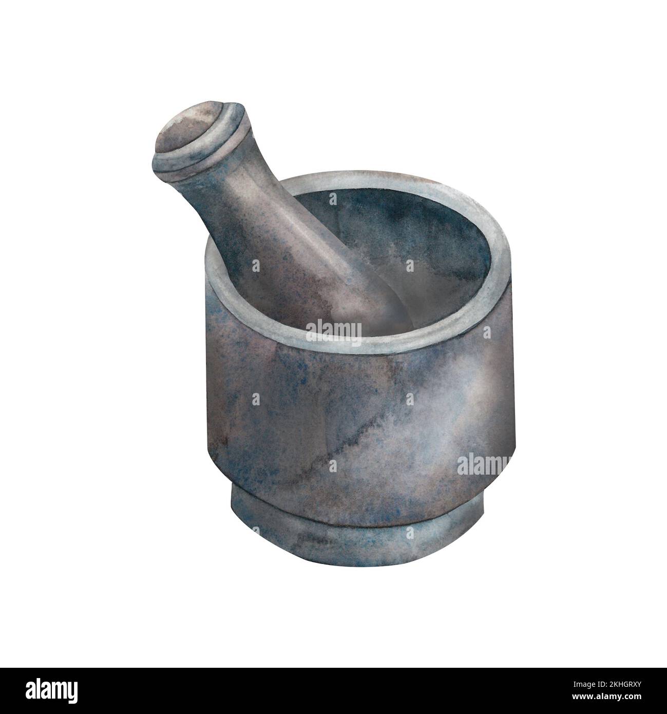 Mortar. Watercolor. Isolate. Illustration for clipart. Designed for ...