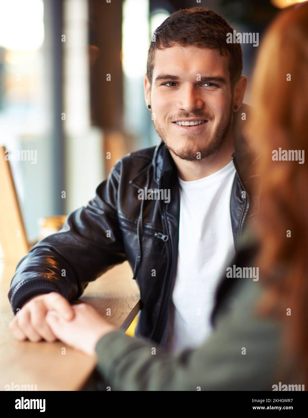 Someones a little smitten. A cropped shot of a young affectionate ...