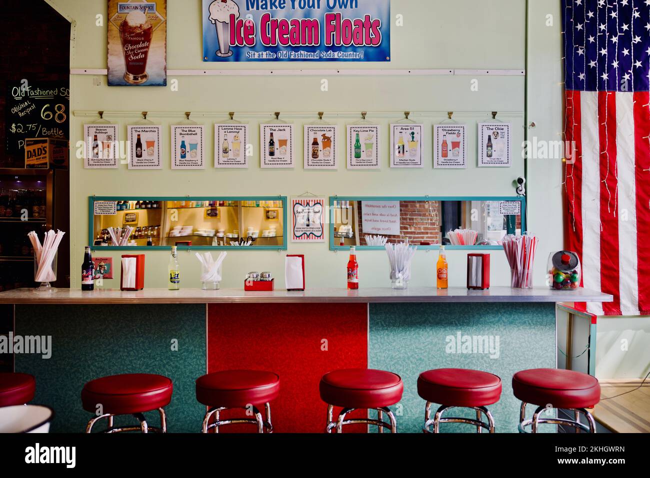 An interior of ice cream shop in Beacon Stock Photo - Alamy