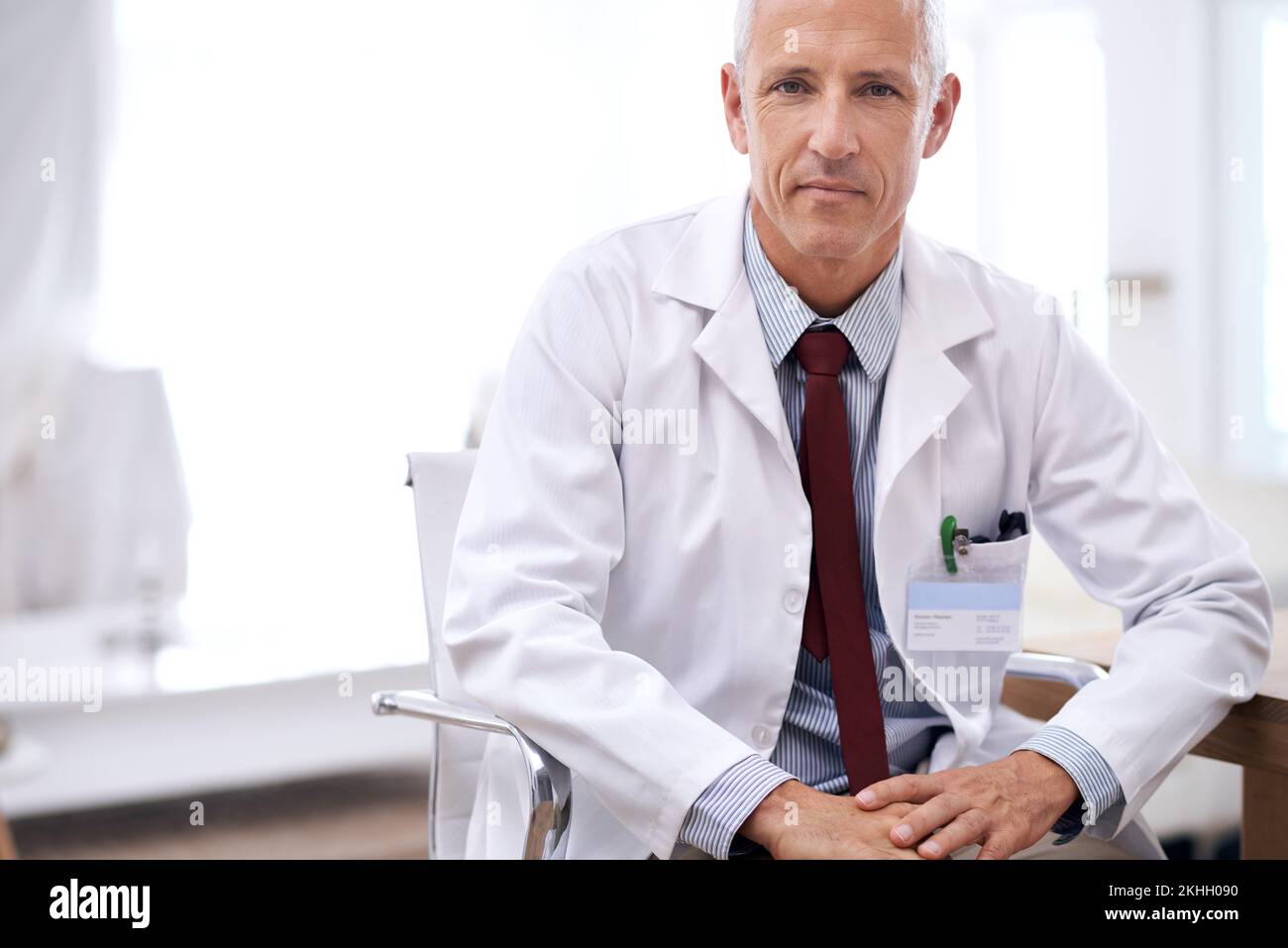 Your health is his number one priority. Portrait of a male doctor ...