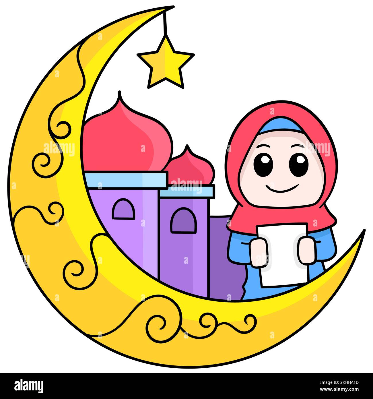 Hijab wearing women Stock Vector Images - Alamy