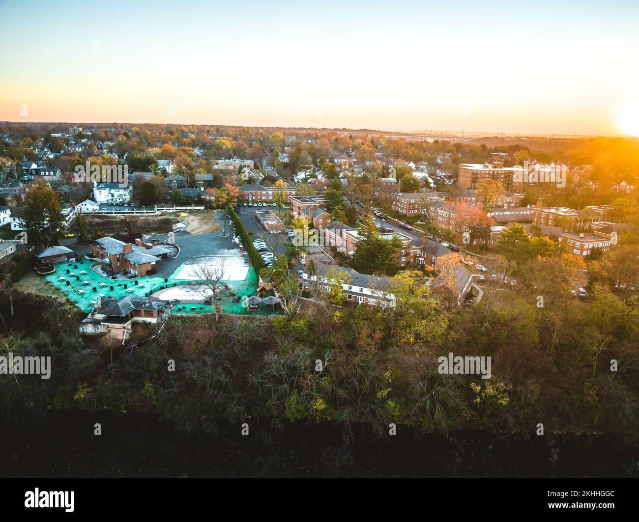 Aerial view of downtown new brunswick hi-res stock photography and ...